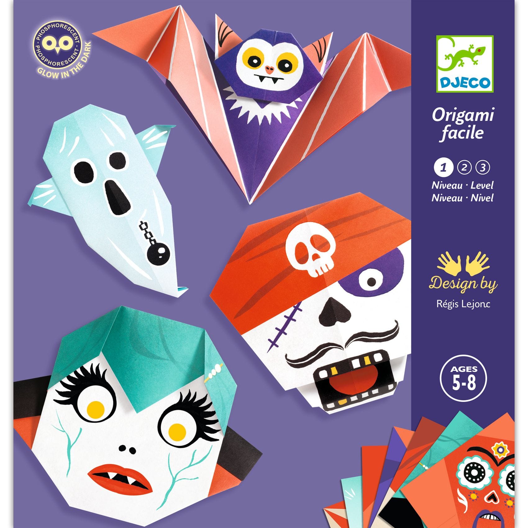 Djeco | Origami per bambini fosforescente, Brividi DJ08780 – PIPI ...